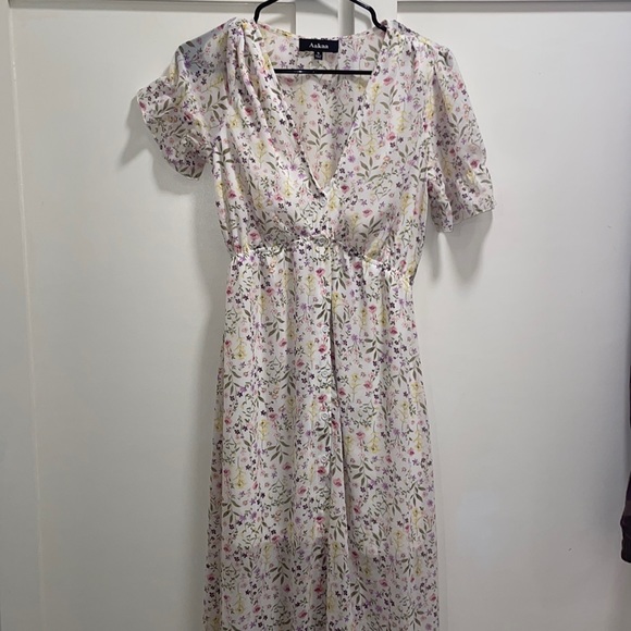 Aakaa | Dresses | Aakaa Floral Puff Sleeve Maxi Dress | Poshmark